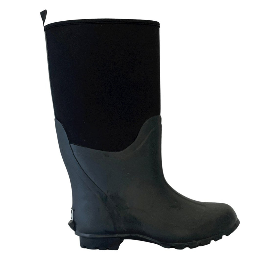 Extra Wide Calf Black Neoprene Wellies - Wide in Foot and Ankle - Fit ...
